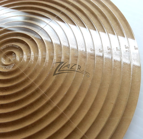 Template Nested CIRCLE 8" (16 Piece Plexiglass Quilting Stencil Longarm ...